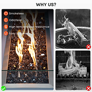 Stanbroil 10-Pound Fire Glass - 1/4 inch Reflective Tempered Fire Glass for Fireplace Fire Pit, Bronze Reflective