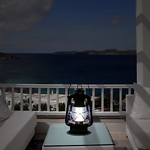 Northpoint 12-LED Lantern Vintage Style, Dark Blue, 10"x6"x6"