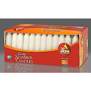 Ner Mitzvah Classic White – 4 Inch Candles - 72 Bulk Pack - for Shabbat Candles, Dinner Tables, Restaurants, Ceremonies and Emergency - 3 Hour Burn Time