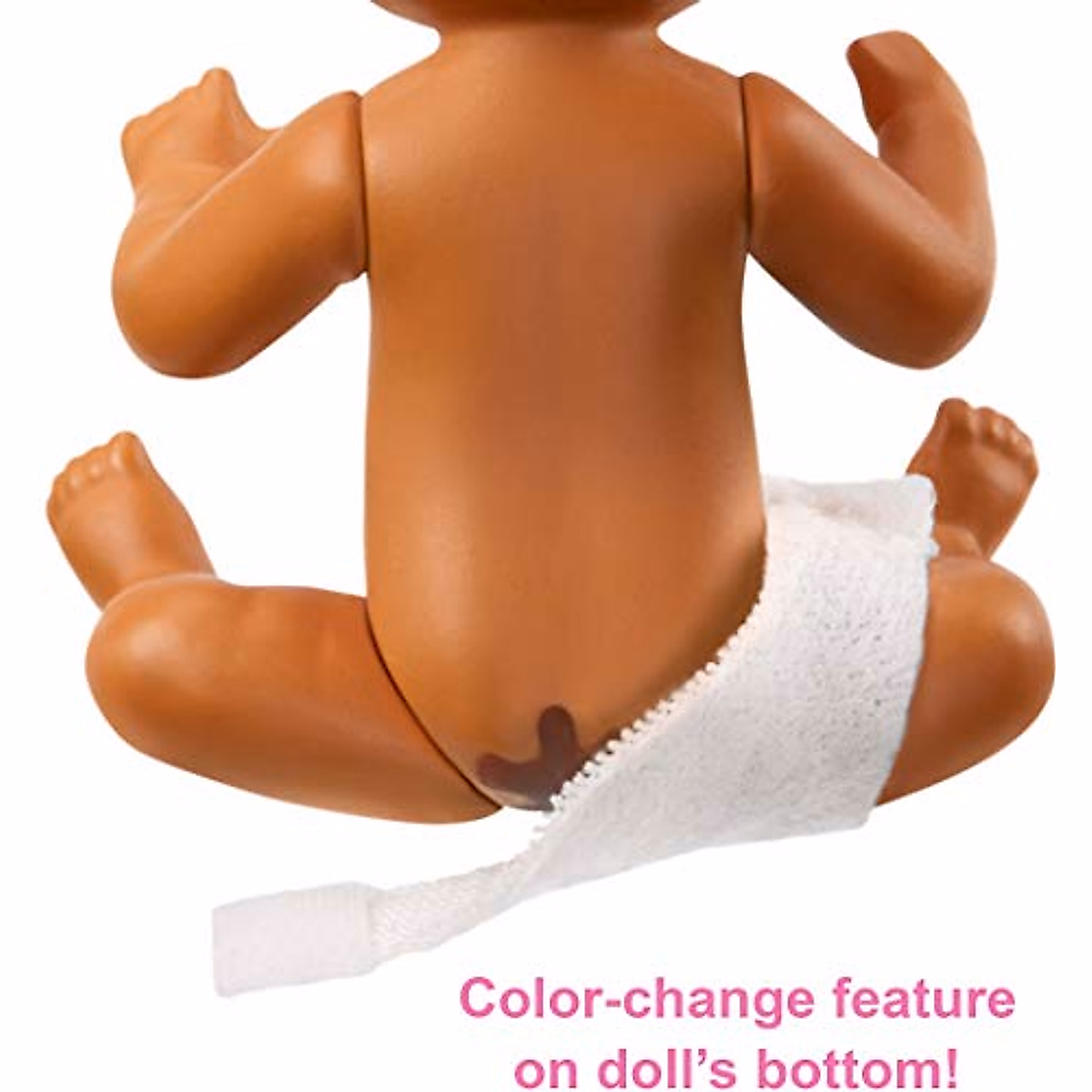 Barbie Skipper Babysitters Inc. Feeding and Changing Playset with Color-Change Baby Doll, Diaper Bag and Accessories