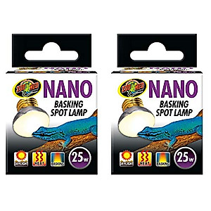 (2 Pack) Zoo Med Labs 25W Nano Basking Spot Lamp