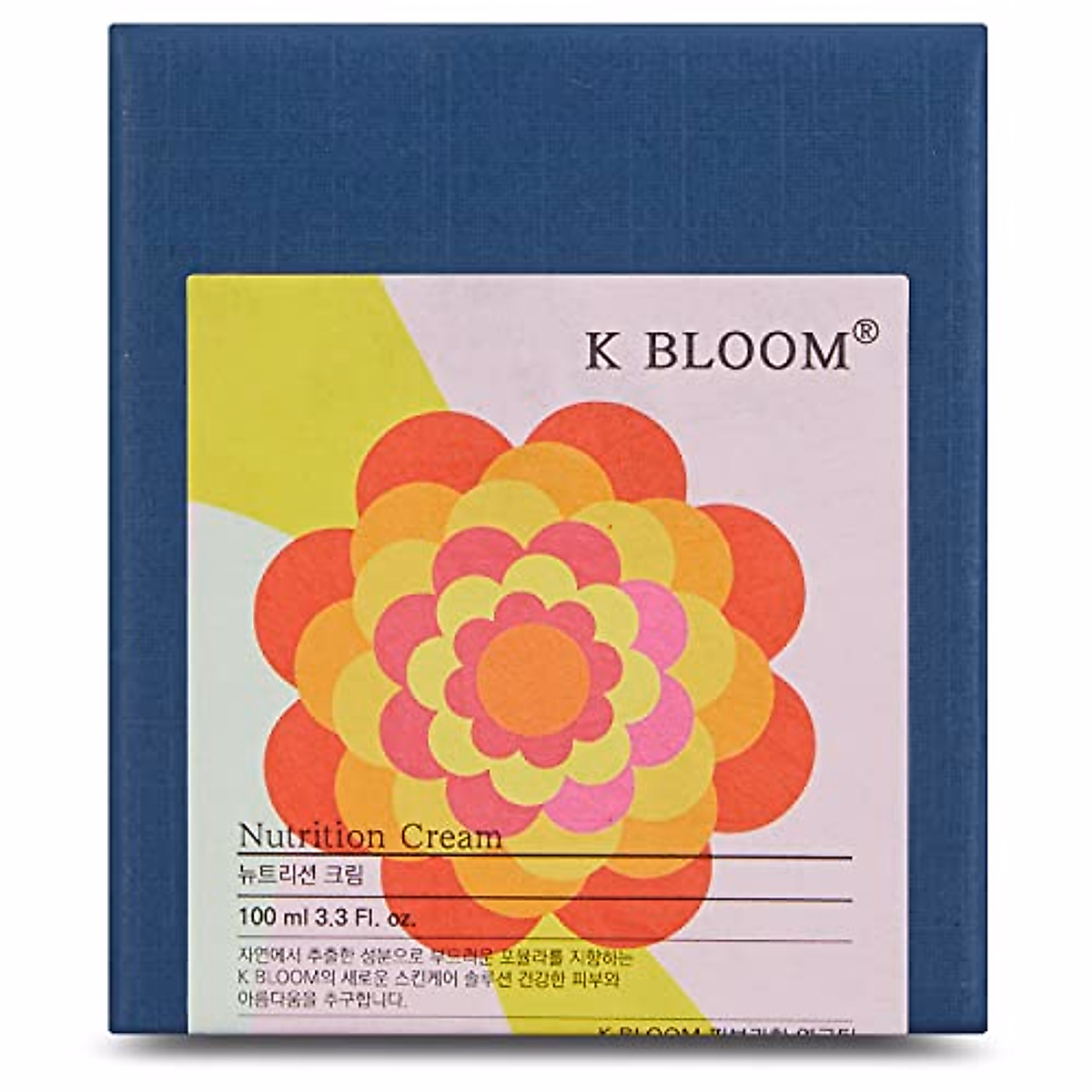 K BLOOM Nutrition Cream / Korean Skin Care Nutrition Face Cream / Facial Moisturizer for Dry and Combination Skin Types / Healthy & Natural Ingredients Deeply Moisturize Skin - 100ml 3.4 Fl Oz