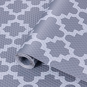 Cooyes Shelf Liner – Premium Cabinet Liner for Kitchen – Non-Slip Shelf Liners for Kitchen Cabinets – Waterproof Shelf Paper with Modern Pattern – Durable EVA Cabinet Liners