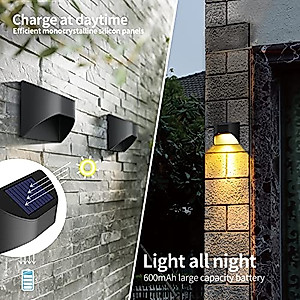 ILLSTAR Solar Step Lights Outdoor Waterproof, Solar Deck Lights,3 CCT Color 3000K/4000K/5000K Options Fence Lights,for Yard Garden Deck Fence Stair（6-Pack）