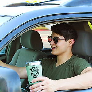 LaserGram 20oz Vacuum Insulated Tumbler Mug, Rx Pharmacy Symbol, Personalized Engraving Included (Faux Leather, Teal)