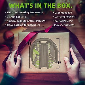 PROHEAR Electronic Ear Protection for Shooting with 4X Sound Amplification, Gun Range Hearing Protection Muffs, NRR 23dB Noise Reduction Headphones for Hunting, Camo