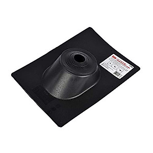 Oatey 11937 No Caulk Plastic Base Roof Flashing, 11 in. x 15 in, Fits 1.5 in. to 3 in. Pipes, 1.5-Inch-3-Inch, Black, No Size, No Color