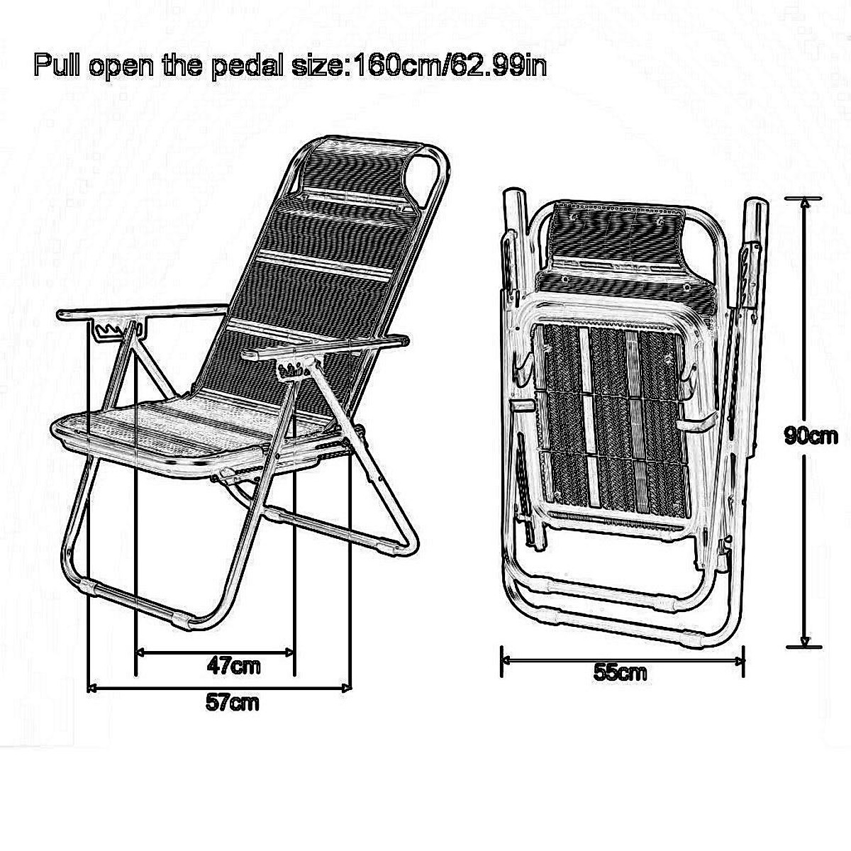 TEmkin Office Chair,Balcony Recliner, Bamboo Weaving Balcony Office Recliner Reclining Sun Lounger Outdoor Garden Patio Gravity Lazy Folding Chair
