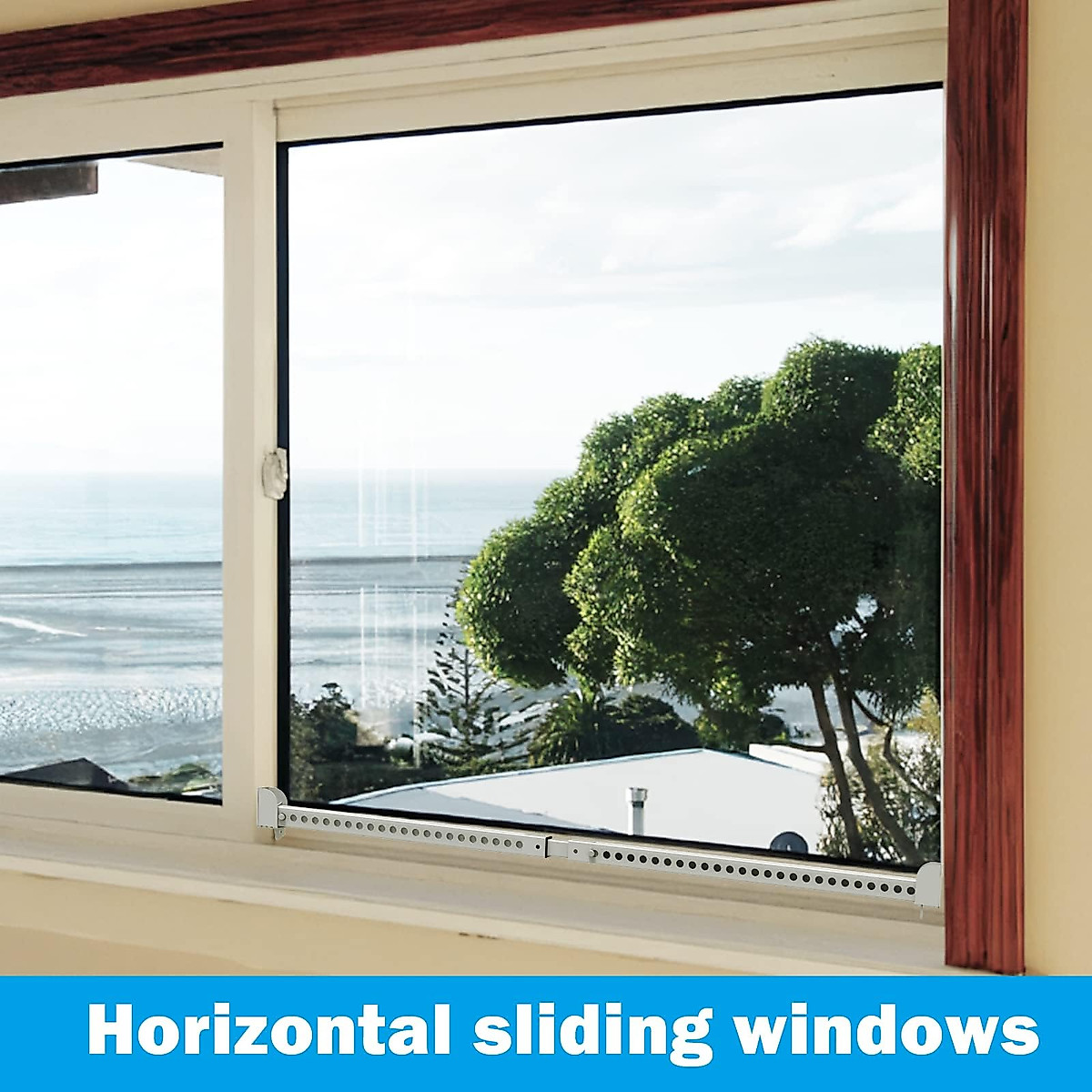 Sliding Door Lock Adjustable,Sliding Door Security Bar,Window Security Bar, Window Locks, Child Satety Patio Sliding Door Lock, 14.5" to 37"