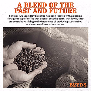 Boyd's Coffee French No. 6 Coffee –Ground Dark Roast– Blended from 100% Arabica – Rich & Full-Flavored – Single Cup - Pack of 12.