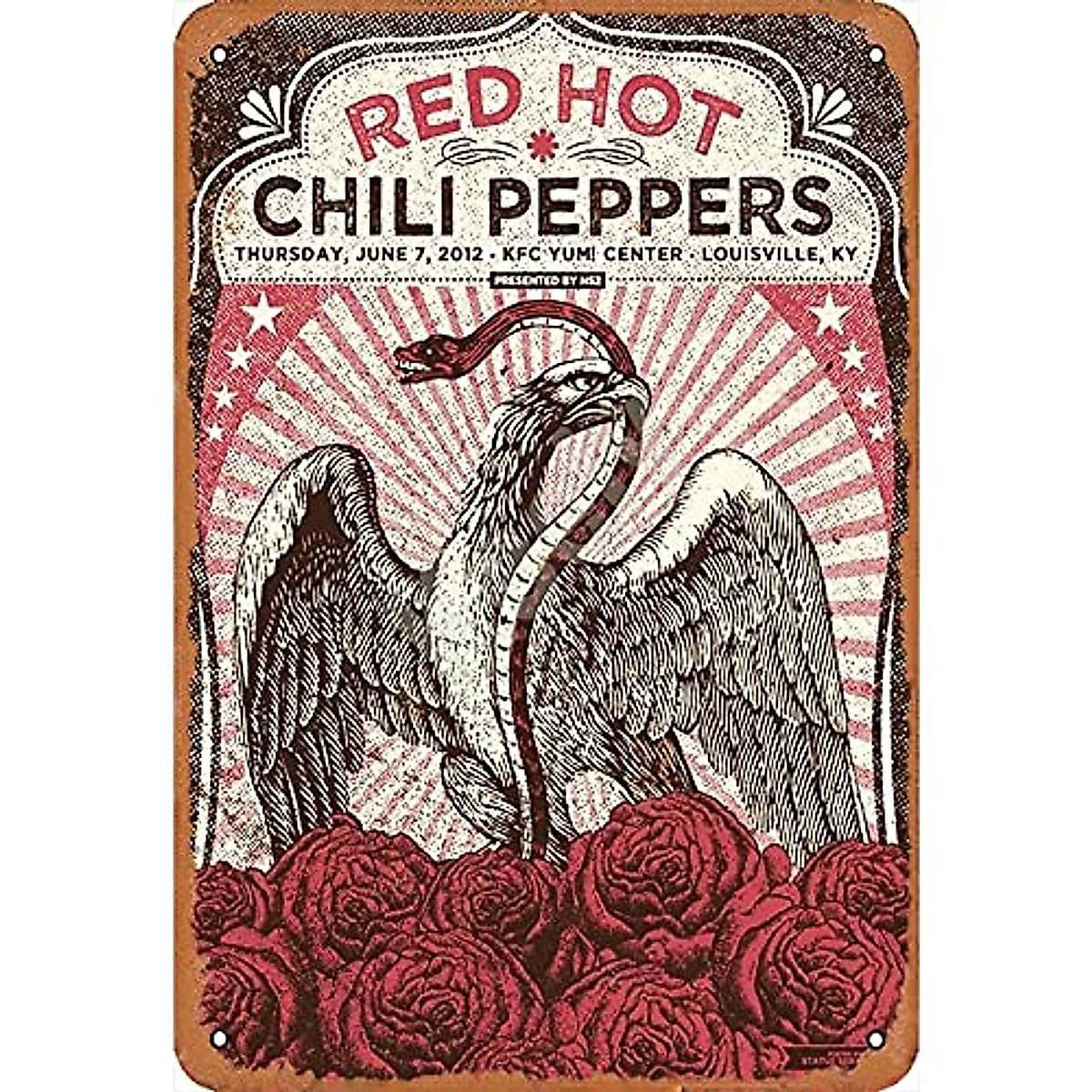 Win a Limited Edition Metal Sign Red Hot Chili Peppers Cafe Bar Pub Beer Wall Decor Art Metal Tin Sign Poster Retro 8x12 Inch