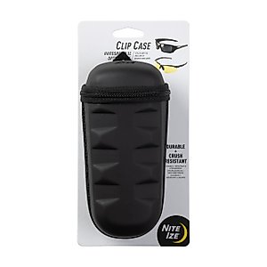 Nite Ize Clip Case Hardshell XL Optics Case - Sunglasses Organizer for Travel - Pouch Case for Eyeglasses - Black