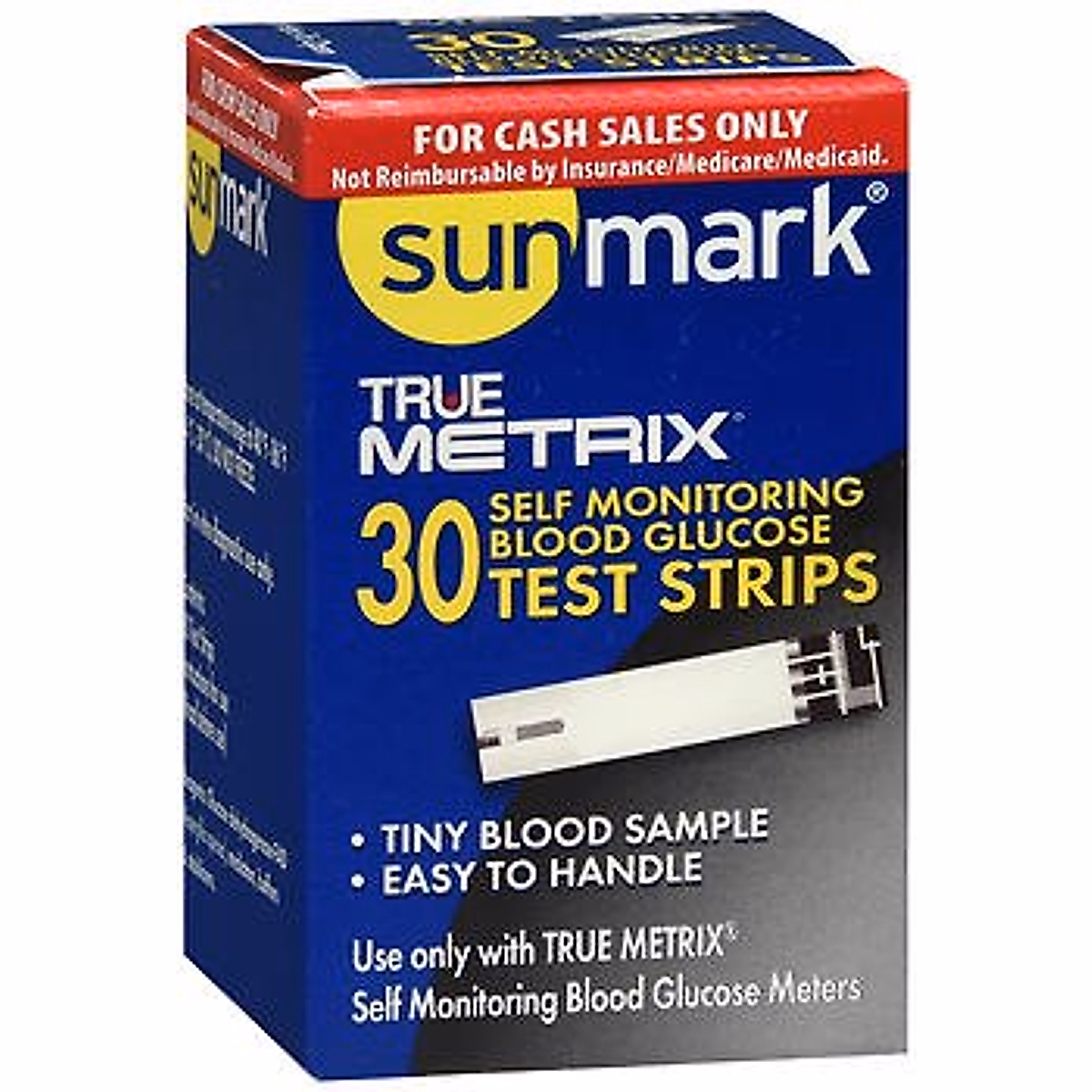 Sunmark True Metrix Self Monitoring Blood Glucose Test Strips - 30 ct, Pack of 2