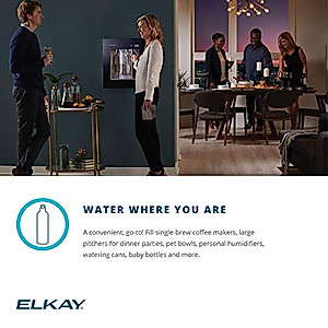 Elkay LBWD00BKC ezH2O Liv Built-in Filtered Water Dispenser, Non-refrigerated, Midnight