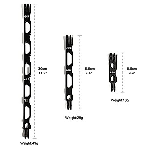 HSU (7 Pcs) All Aluminum Alloy Extension Arm Kit Metal Pole Mount Helmet Stick Extension Arm Mount for GoPro Hero 10/9/8/7/6/5 Black,Session 5/4, DJI Osmo Action and More (11.8”/6.5”/3.3”) (Black)