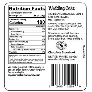 Wedding Cake Gourmet Flavored Cotton Candy (3 Pack) – Unique Idea for Holidays, Birthdays, Gag Gifts, Party Favors…