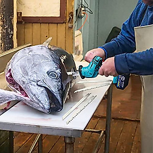 ZUZZEE 2 pcs 300mm Stainless Steel Reciprocating Saw Blades Cutting Tools, Unpainted Blades for Food Cutting Ice, Frozen Meat, Bone, Beef (12 Inch)