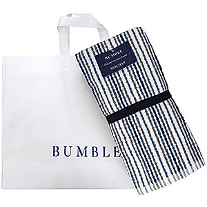 Kitchen Towels 16”x 26”- 6 Pack | Large Cotton Kitchen Hand Towels | Dish Towels | Popcorn Stripe Design | 400 GSM Highly Absorbent Tea Towels Set with Hanging Loop | Dish Towels for Kitchen | Blue