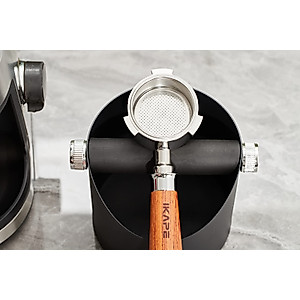 IKAPE Coffee Products, 51mm Bottomless Naked Portafilter Compatible with 51mm Delonghi EC0680, EC0685, SMEG & EUPA Coffee Machines (Included 14g Capacity Filter Basket)