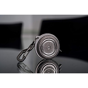 TEC Accessories Ti-Tape Titanium Retractable Tape Measure (Stonewashed Finish) 3 Foot Retractable Measuring Tape, Small Measuring Tape Retractable with Removable Keychain Clip, Keychain Accessories