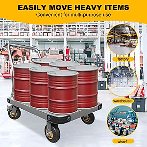 Folding Platform cart Dolly cart Push Cart Dolly Moving Platform (1500 LBS Small(27X19INCH))