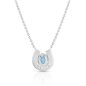Montana Silversmiths Western Lifestyle Women's Opal Necklace (Mackenzie Horse Pendant)