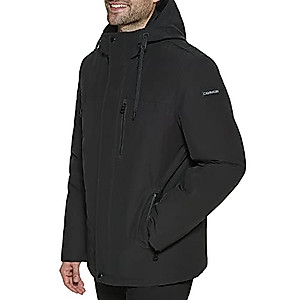 Calvin Klein Men's Arctic Faille 3 in 1 Systems Jacket, Black, Large