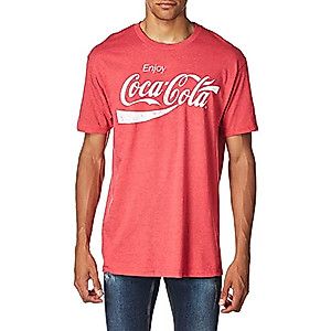 Coca-Cola mens Coca Cola Coke Classic T Shirt, Red Heather, Large US