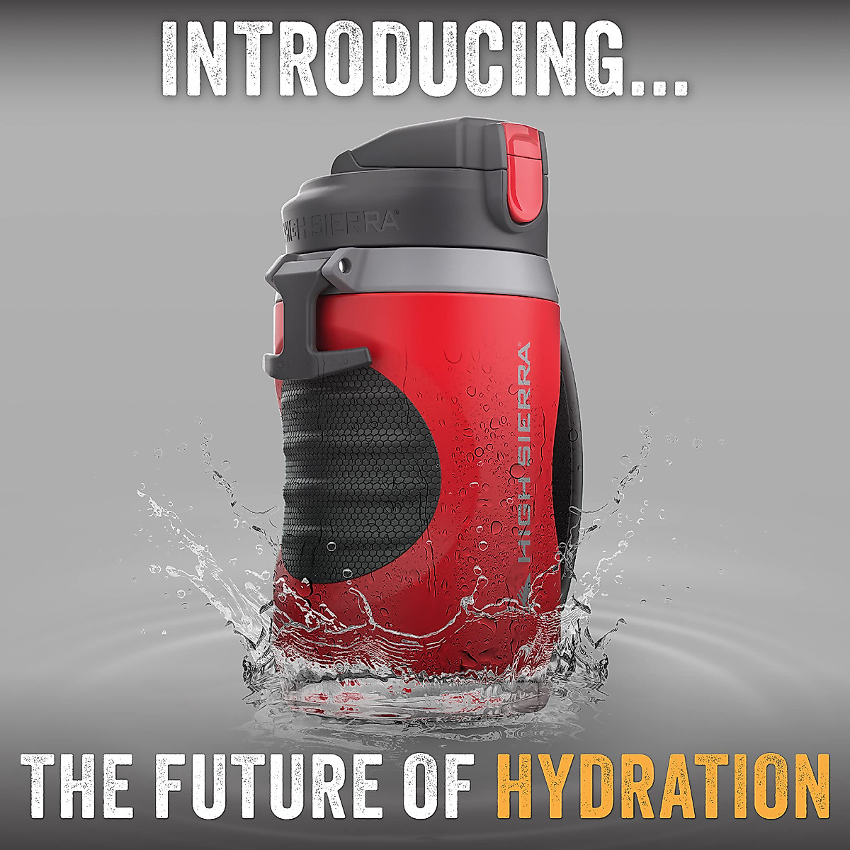 High Sierra [2 PACK BPA FREE, 64 OZ Insulated Water Jug, [Silicone Spout – NO MORE TEETH BUMPS] Built-in Fence Anchor, Keeps Iced Water Cold for Hours, EXTRA LARGE Sports Bottle 1.89 Litter Capacity