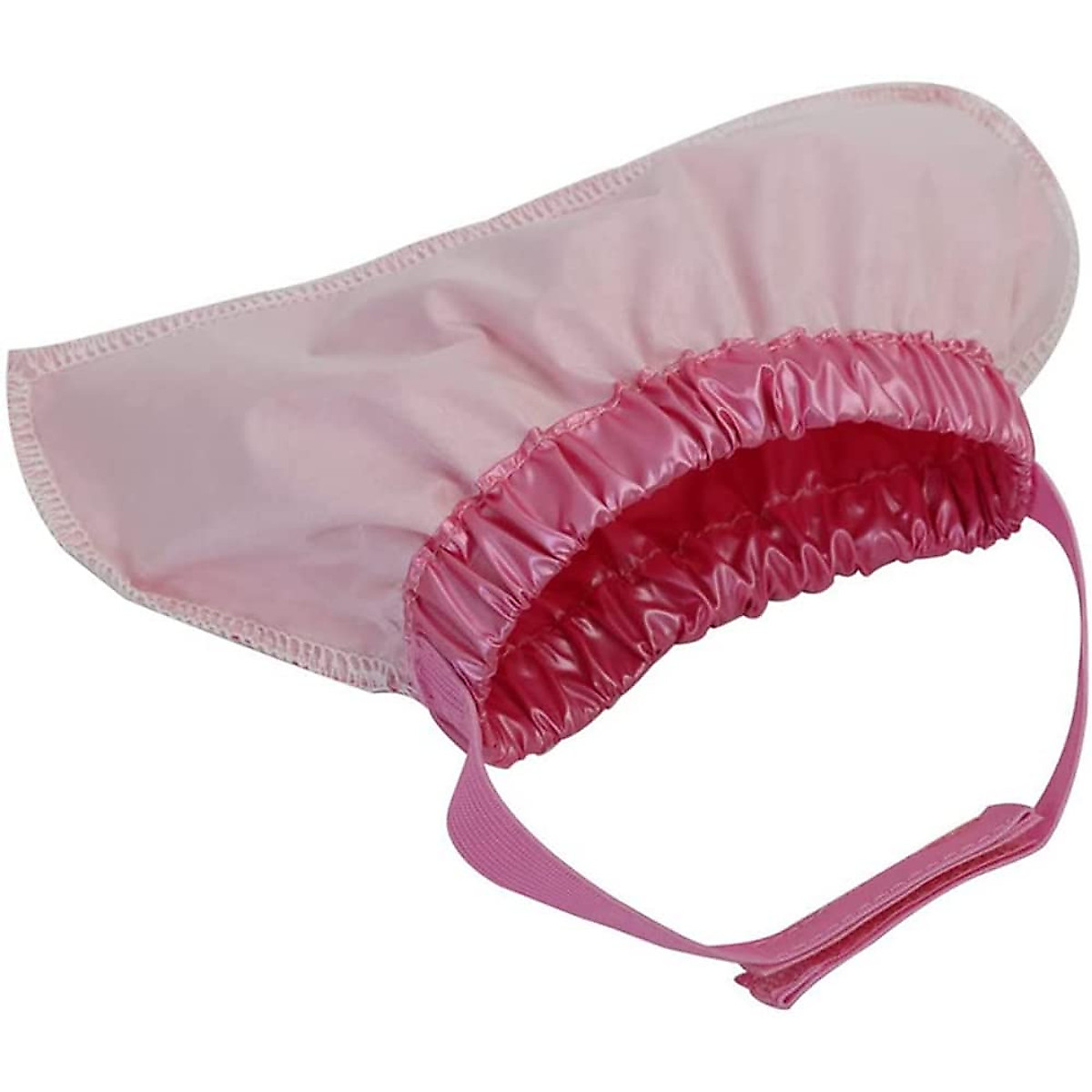 Pet Shower Cap - Waterproof Reusable Bath Ear Covers with Adjustable Strap Prevent Water in Ears Elastic Headgear for Cat Dog Kitten Puppy (S (10.2''-13.4''), Pink)