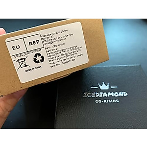 ICEDIAMOND 14K Full CZ Diamond Spin-Up Daisy Painted Rotating Pendant Crazy Chain Necklace, Gold Plated Iced Out Bling Zirconia Hip Hop Charm Jewelry for Men Women (White-Large)