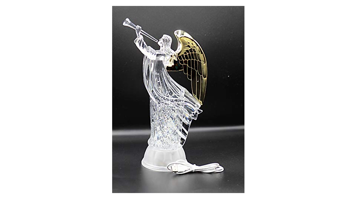 Dalax Light Up Angel Figurine - Sparkling Multi-Color LED Decor