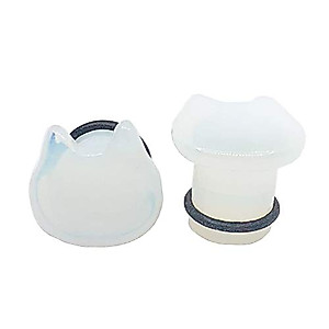 Piercingpops 2 Pairs Cat Opalite/Created-Blue Stone Ear Gauges Tunnels Plugs Stretchers Expander Body Piercing (Gauge=8mm(0g))