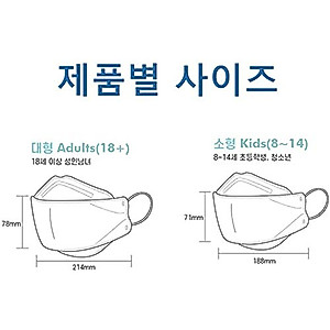 (Pack of 10) [Heal Made] (Age 5 to 14) 4-Layers Premium Filters (KF94 Certified) Kids Face Mask (Made in Korea) Respirators Protective Disposable Dust Covers (Children Youth Teen) Individual Packaged