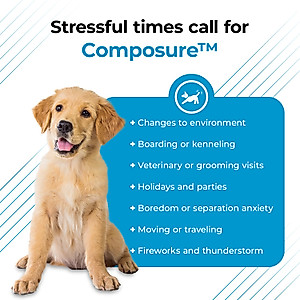 VetriScience Composure Max Liquid Formula - Clinically Proven Dog Calming and Cat Calming Supplement with Colostrum, L-Theanine & Vitamin B1 for Stress, Storms, Separation & More - 8 oz