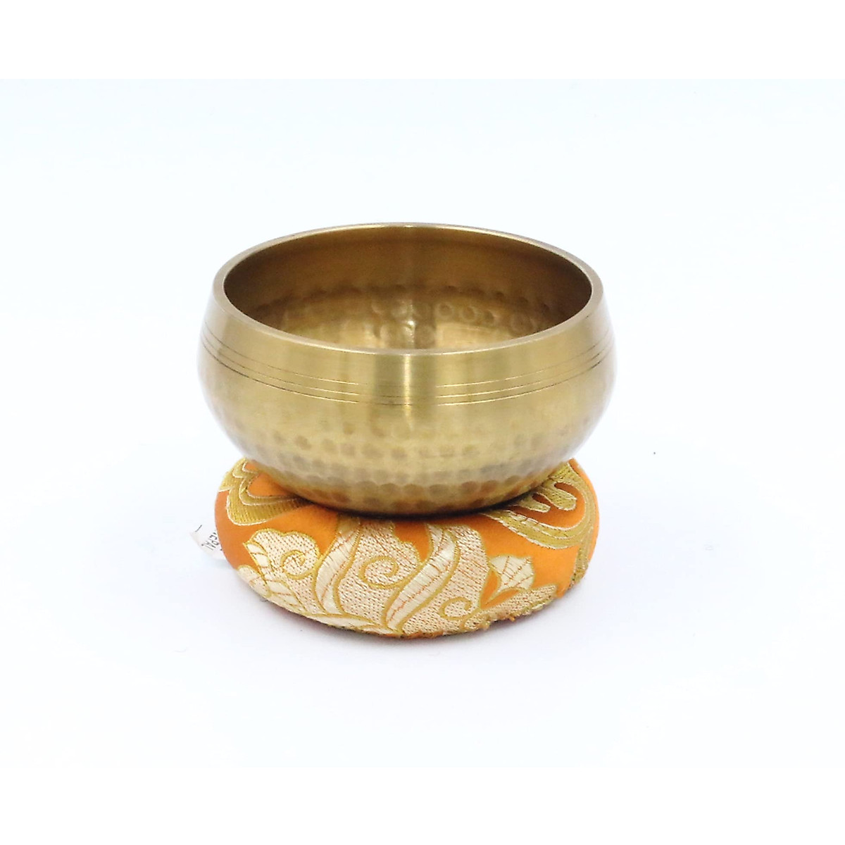 Tibetan Hand Hammered Singing Bowl-For Meditation, Yoga, Sound Therapy, Spiritual Healing, Prayer, Mind and Body Relaxation (3") (Orange)