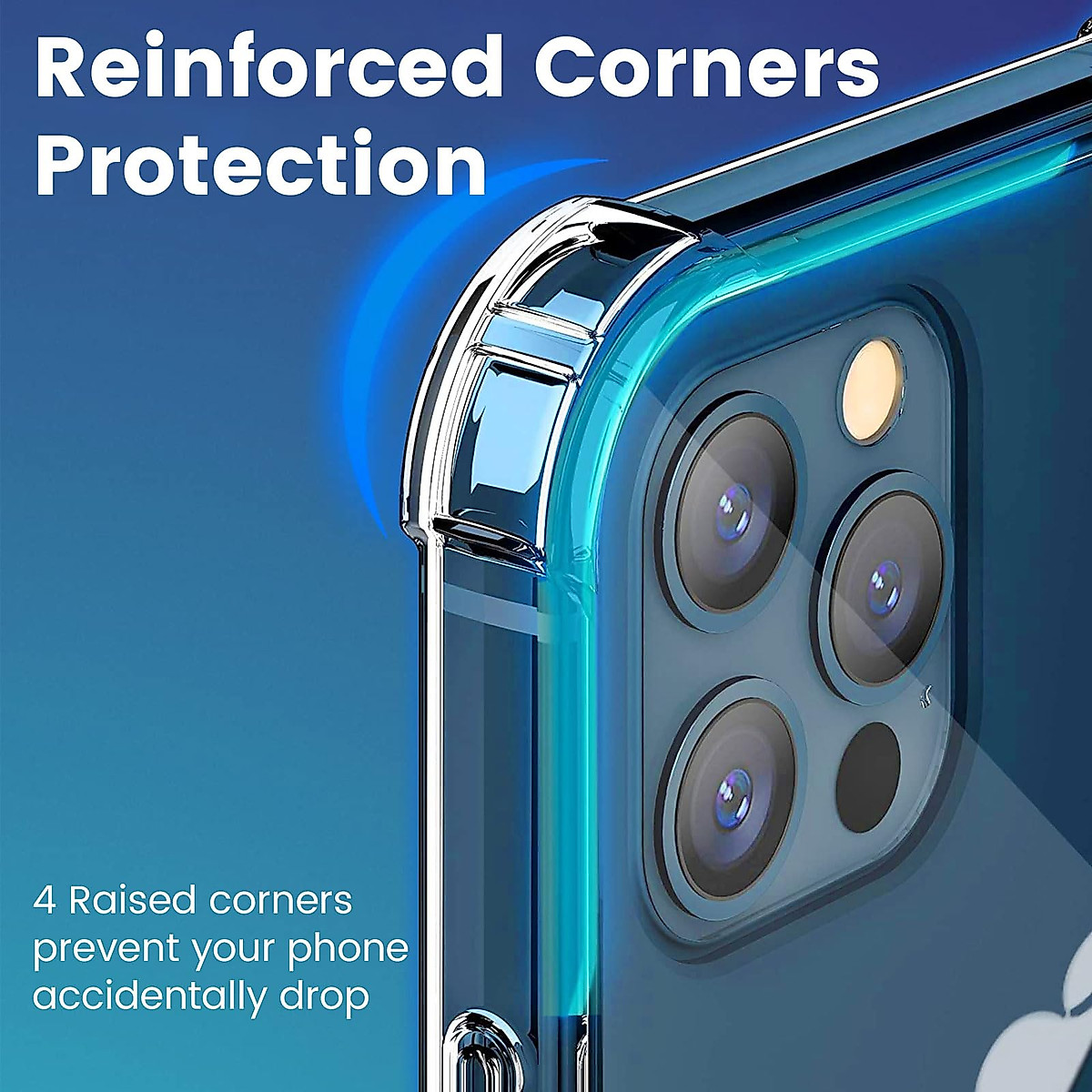 Design for iPhone 13 Mini Case with Stand, [Vertical ＆ Horizontal Supports] Clear Slim Hard Protective Cover Anti-Scratch Shockproof Phone Case for iPhone 13 Mini - Clear
