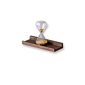 12 Inch Floating Shelves Wall Mounted, Rustic Wall Shelves for Decor and Storage, Solid Walnut Wood Shelf, Picture Ledge for Bedroom/Bathroom/Living Room/Kitchen, Walnut Color, 12*4*1.5 (1 Pack)