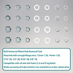 HQPASFY Wheel Hub Removal Tool Compatible with ATD Tools ATD8629 Compatible with All Axle Bolt Hubs (5, 6 and 8 Lug Hubs)