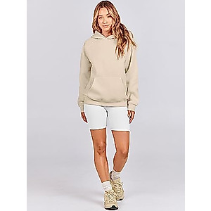 ANRABESS Hoodies for Women Fleece Oversized Sweatshirt Long Sleeve Casual Loose Fit Basic Athletic Workout Pullover Sweatshirts Fall Outfits Clothes Preppy Clothing 1025xingse-M Apricot