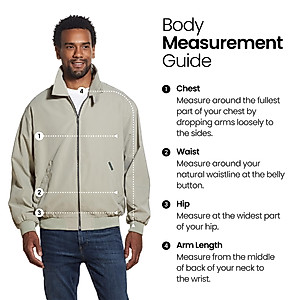 Weatherproof Garment Co. Men's Microfiber Classic Golf Jacket, Fog, Medium
