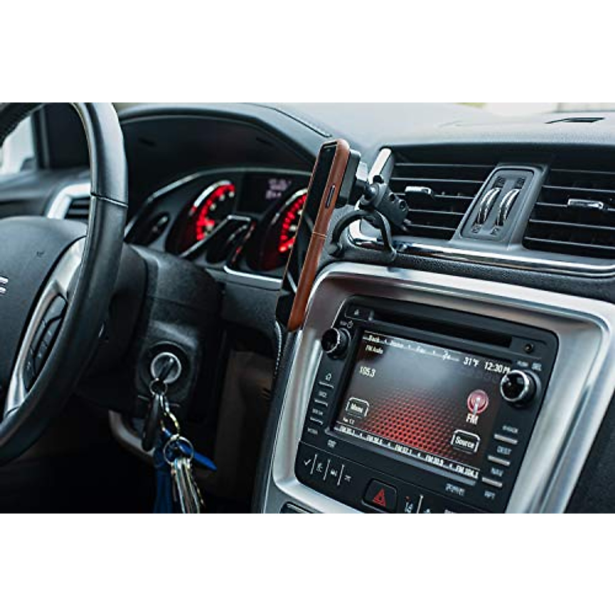 Dockem VentPro Magno Mount 3.0 Series: Magnetic Car Mount for Vents with Custom Metal Plates, Magnet Head, and Swivel Ball Socket