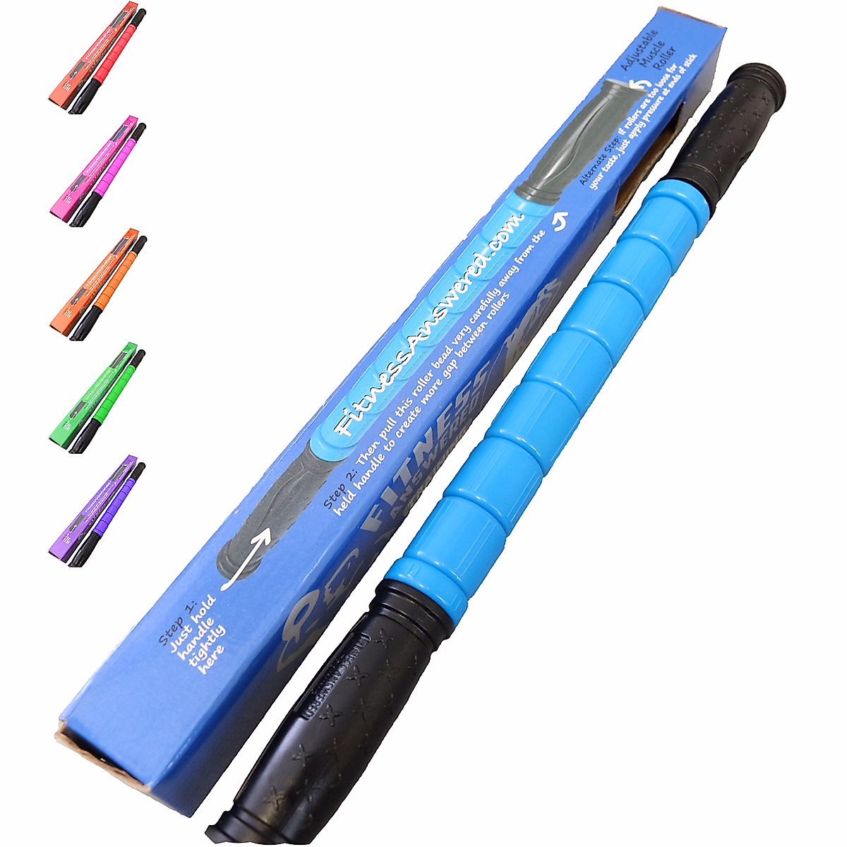 The Stick Massage Roller Original | Muscle Roller Massage Stick for Legs | Exercise Roller Massage Tools for Sports Athletes and Runners 17.75" - Original Blue