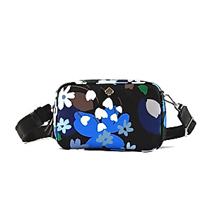 Kate Spade Jae Bold Blooms Small Camera Bag Crossbody Bag Purse Handbag, Black Multi