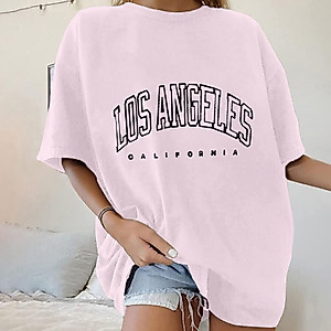 Aniywn Womens Teen Girls Graphic Tees Summer Vintage Short Sleeve Casual Tops Moon and Sun Printed T Shirts Tops Wine