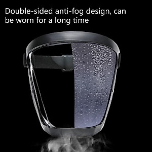 JEYUME Full Face Super Protective Shields, 2pcs Unisex Cycling Face Shield with Clear Spray Splash Proof Full Face Protective Protect Eyes, Nose, Mouth, Anti-splash and Anti-sand Headgear