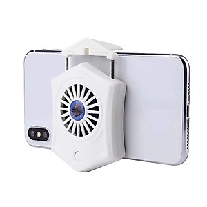 4000rpm Cooler For Phone Gaming, Rechargeable Mobile Phone Cooler Game Cooling Fan Radiator Tool White