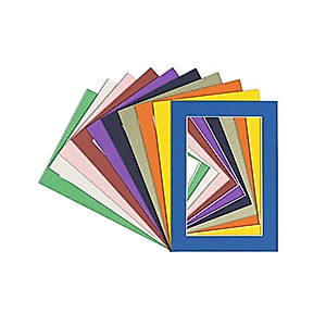4x6 Mat for 5x7 Frame - Precut Mat Board Acid-Free Mixed Colors 4x6 Photo Matte Made to Fit a 5x7 Picture Frame, Premium Matboard for Family Photos, Show Kits, Art, Picture Framing, Pack of 25 Mats