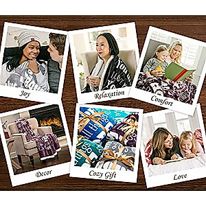 Chanasya Hope and Faith Gift Throw Blanket - Cozy, Warm and Fluffy Sherpa - Sends Positive Energy, Inspirational Uplifting, and Comfort for Best Friend, Women, Men and Partner (65x50 inches) Aubergine