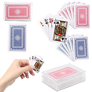 Mini Playing Cards Deck, Small Casino Card Games for Kids, Magic Party Favor, 2.5" Inches (12-Pack)